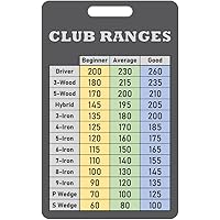 Amazon.com : Golf Club Range Chart Card - Golfers Quick Reference ...