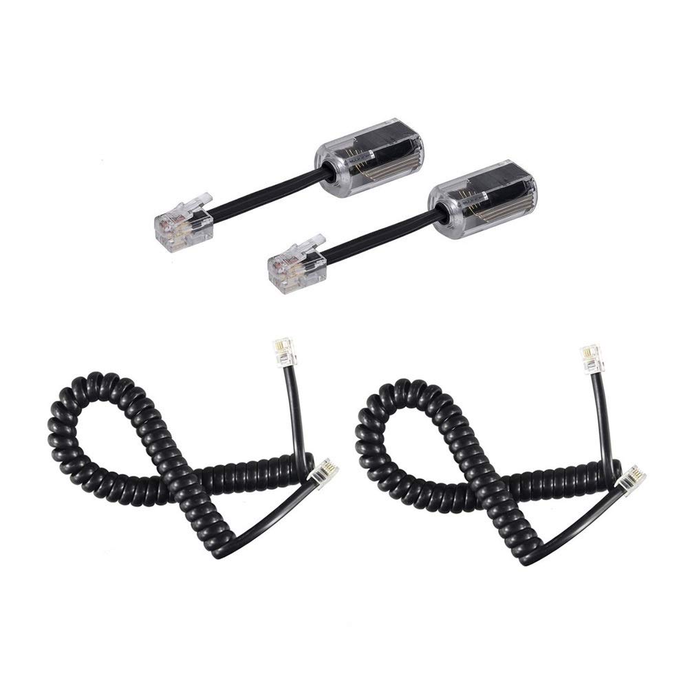Telephone Handset Cord Detangler, 2 Pack 360 Degree Rotating/Anti ...