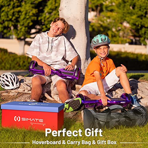 SIMATE Hoverboard with Carrying Bag and Gift Box, 6.5" Self Balancing ...