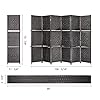 Maxhonor 6 Panels Room Divider, 6 FT Tall&Extra Wide Weave Fiber Room ...
