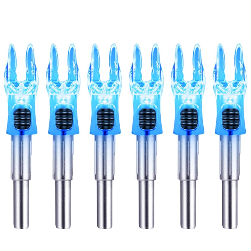 DEEPOWER S Lighted Nocks for Arrows .244/6.2mm 6/12 Pack Lighted Arrow ...