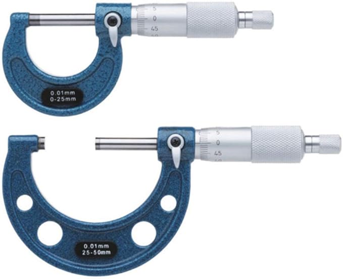 Außenmikrometer-Satz, 0-25/50-Mm-Nonius-Skala Mit Klarer Skala, 0,01-Mm ...