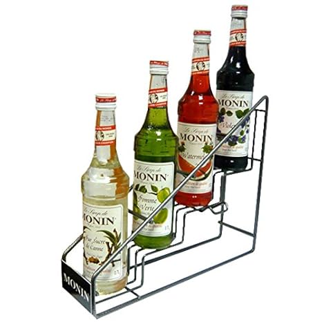 Monin Syrup 4 Bottle Rack - Rack to Hold 4 x 1 Litre Bottles of Monin ...