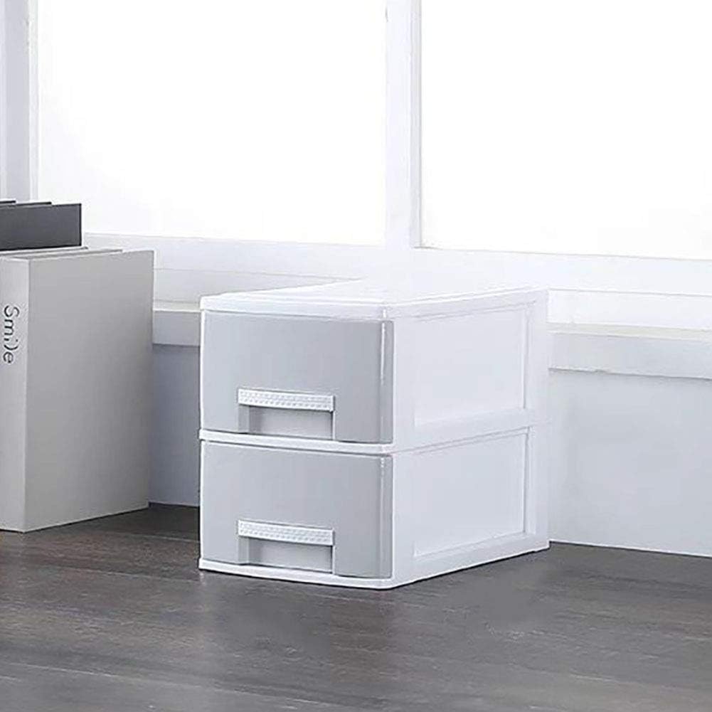 2 Drawer Office Storage Box with Handle -Multifunctional Durable ...