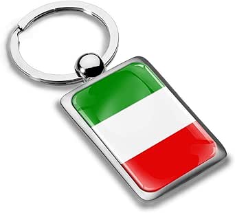 Amazon.com: 3D Metal Italy Italian National Flag Keyring Key Chain Gift ...