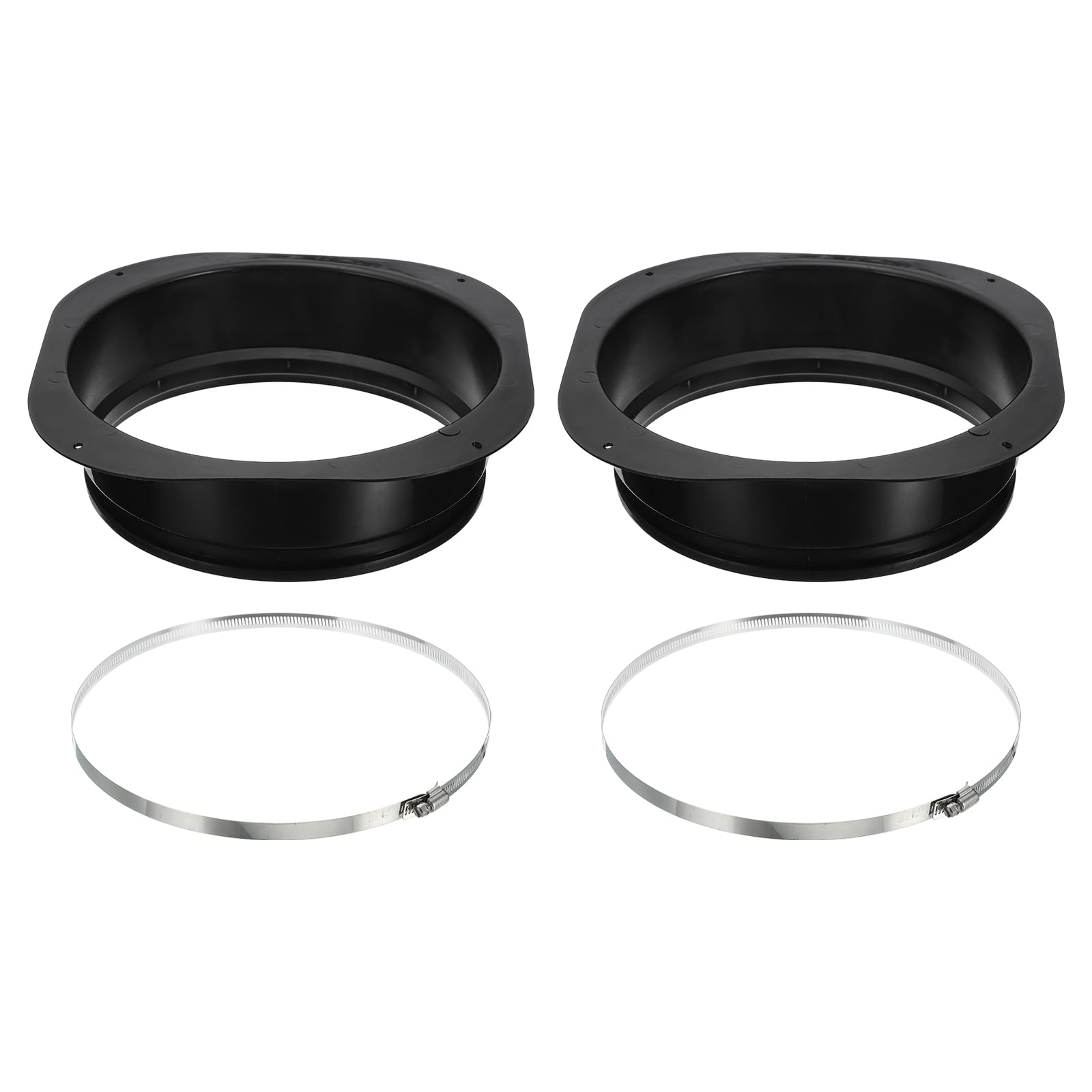 PATIKIL 10" Duct Connector Flange, 2 Pack Dryer Vent Wall Plate Square ...