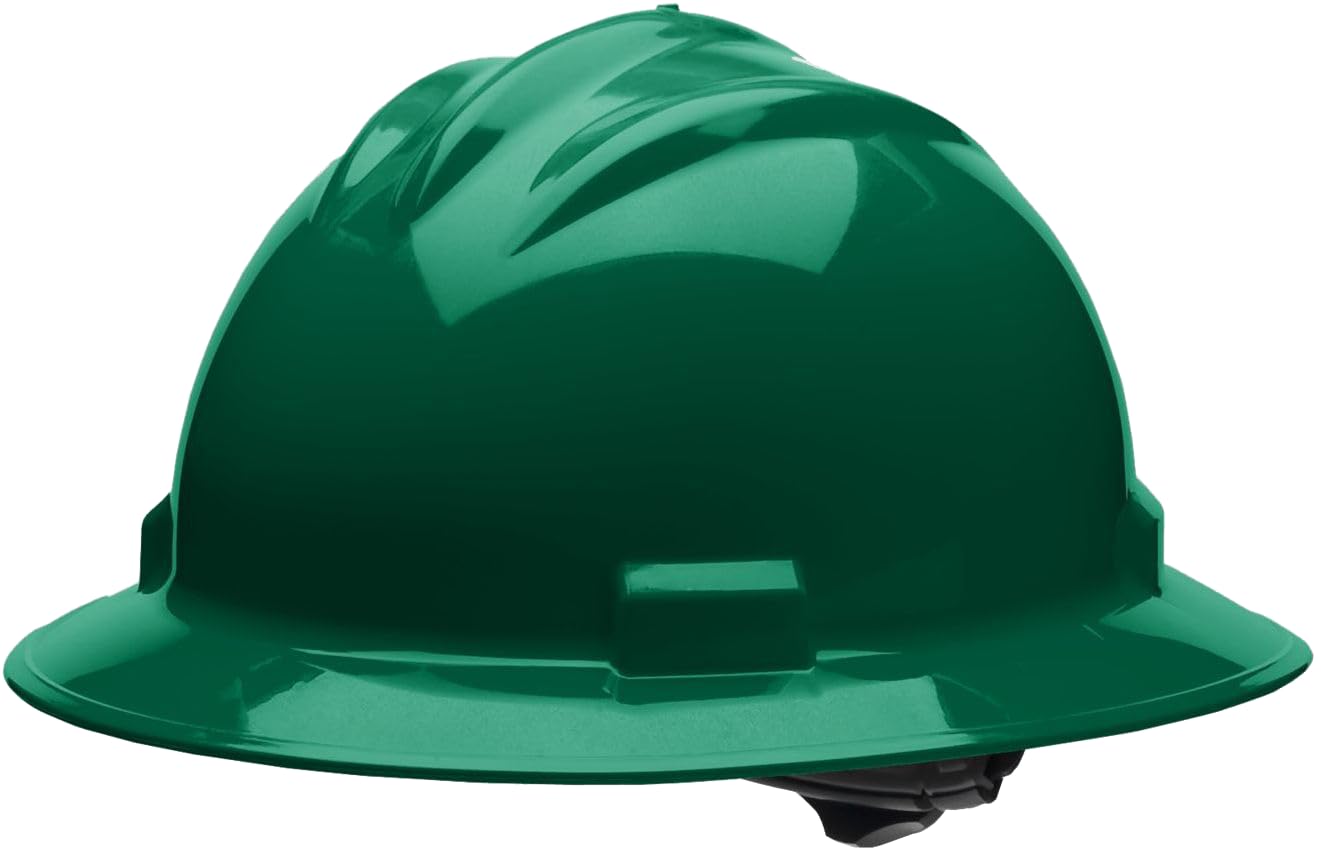 Bullard 3-Rib Full Brim Safety Hard Hat With 4-Point Ratchet Suspension ...