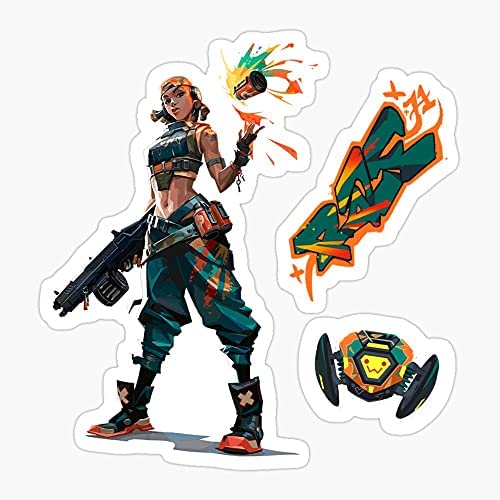 Gaming Valorant Sprays Raze Riot Games - Sticker Graphic - Vinyl ...