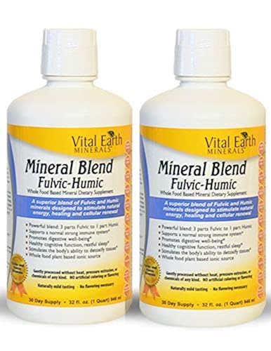 Vital Earth Minerals Mineral Blend Fulvic-Humic - Vegan Liquid Ionic ...