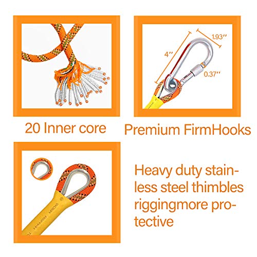 Trsmima Outdoor Climbing Rope, 8MM Diameter Static Rock Climbing Rope ...