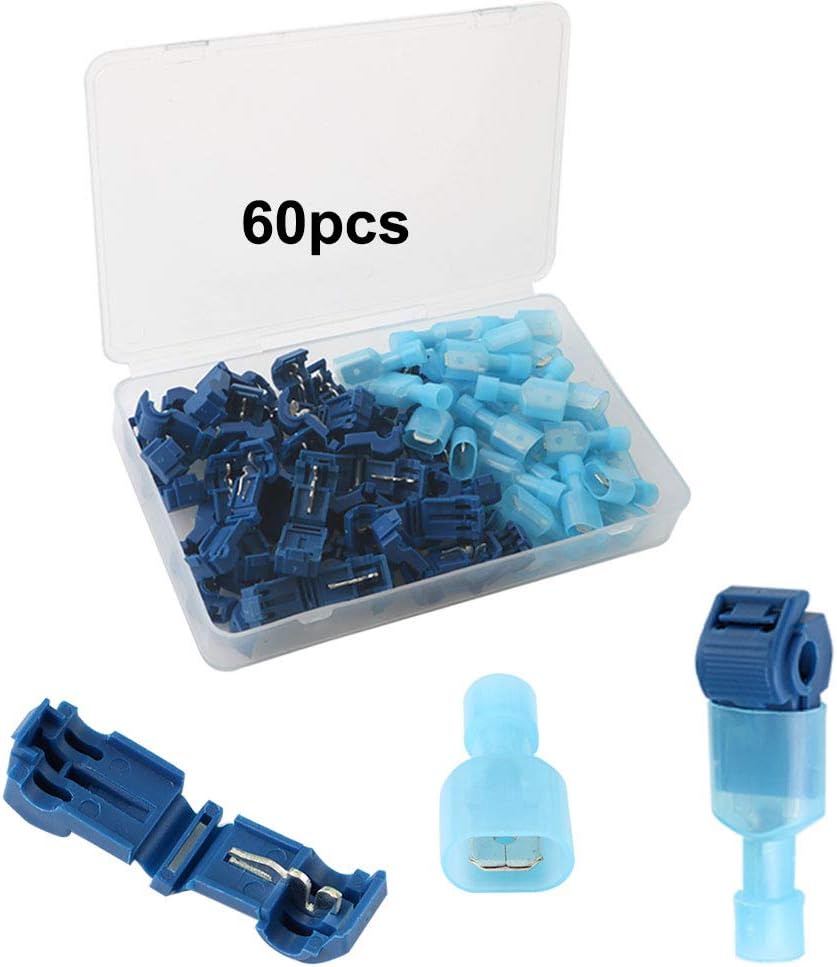 Amazon.com: FULARR 60Pcs (30 Pairs) Premium T-Tap Wire Terminals, Self ...
