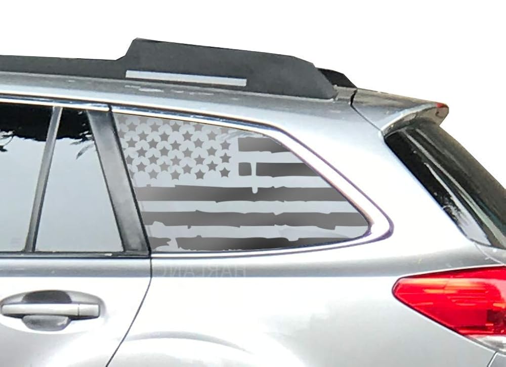 Amazon.com: Distressed USA American Flag Decals for Subaru Outback - in ...