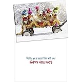 Amazon.com : Avanti Christmas Cards, Stockings Full of Puppies, 10 ...