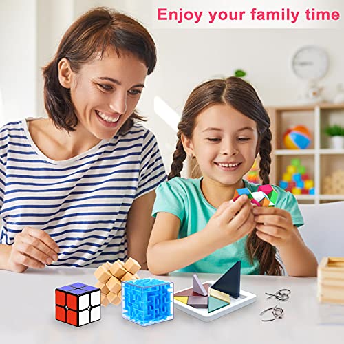 Vdealen 23 Pack Brain Teaser Puzzles Toy Set, 2x2 3x3 Speed Cube 3D ...
