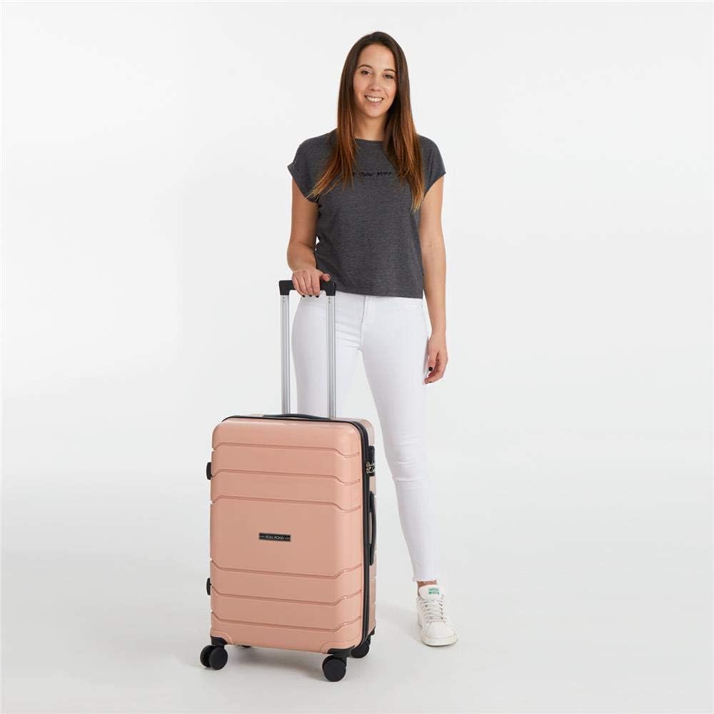 Roll Road Fast Pink Medium Suitcase 46 x 68 x 26 cm Rigid Polypropylene ...