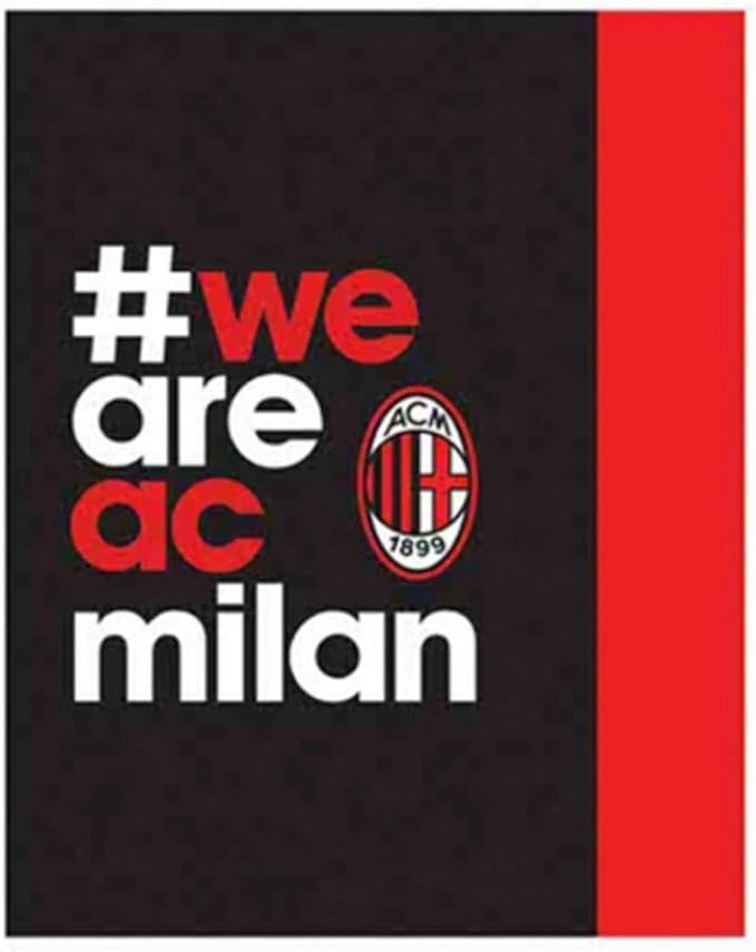 AC Milan Plaid We Are AC Milan Prodotto Ufficiale Misure120x150: Amazon ...