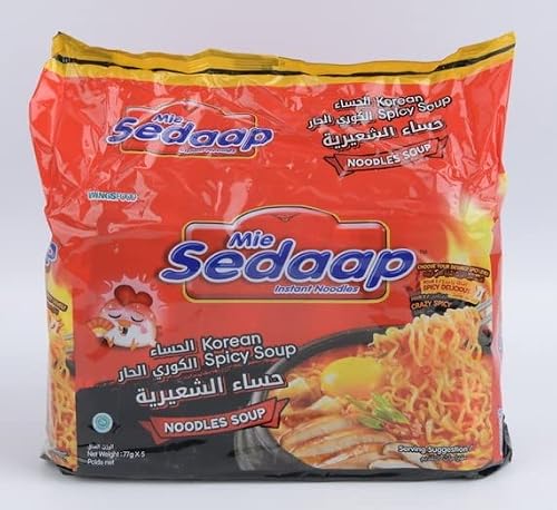 MIE SEDAAP KOREAN SPICY SOUP- 5x77GR price in Saudi Arabia | Amazon ...