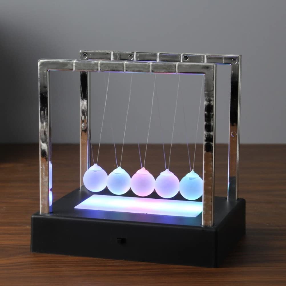 Newtons Pendulum, Newtons Balance Swing Ball, LED Light Up Newtons ...
