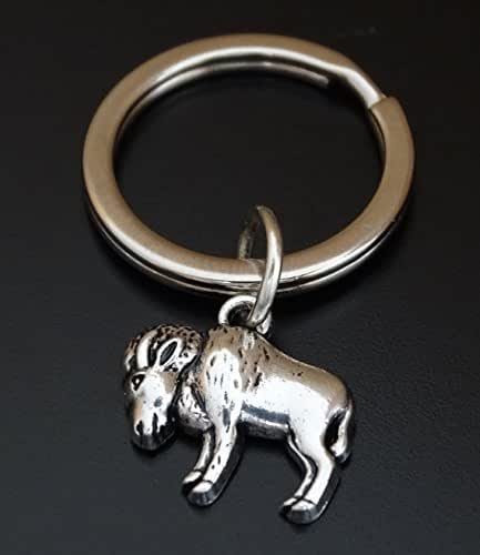 Amazon.com: Buffalo Keychain, Buffalo Charm, Buffalo Pendant, Buffalo ...
