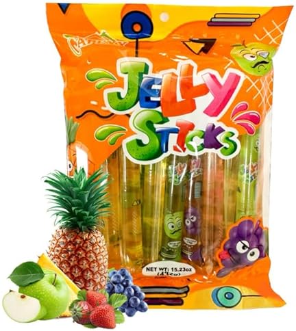 Apexy Jelly Straws, Fruit Jelly Filled Strips, Tiktok Candy Trend Items, Assorted Fruit Jelly ...