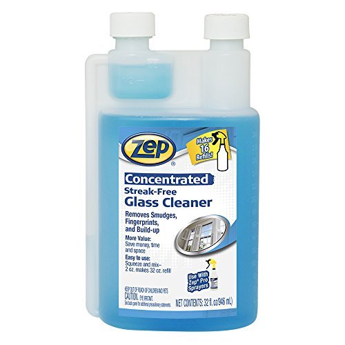 Zep Ultra Concentrated Streak-Free Glass Cleaner 32 oz (Makesup to 16 ...