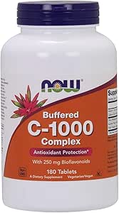 Amazon.com: NOW Supplements, Vitamin C-1000 Complex with 250 mg of Bioflavonoids, Buffered ...