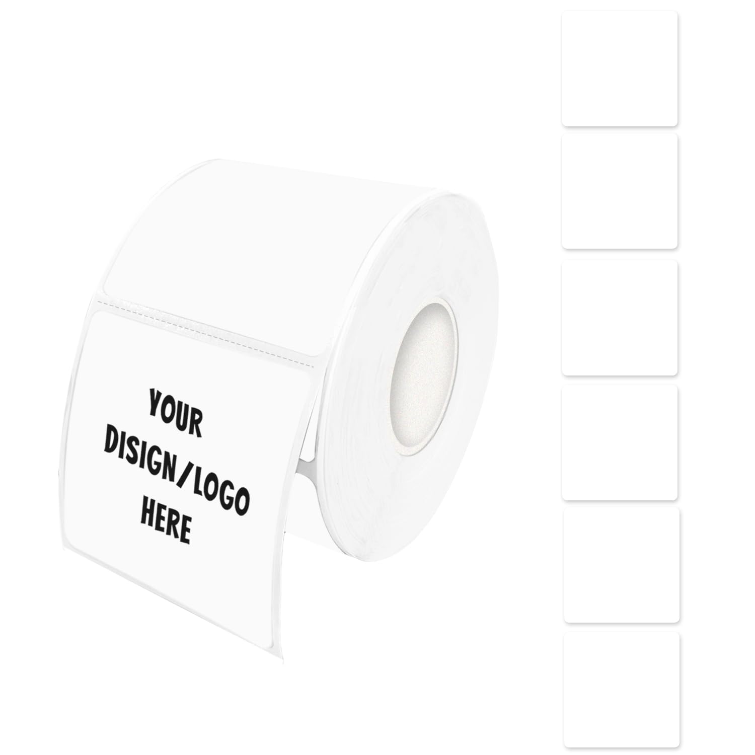Yeachlaing 2"x2" White Square Thermal Label Stickers,Self-Adhesive ...