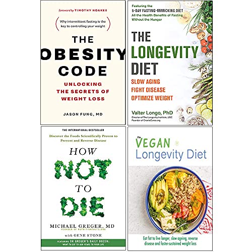 The Longevity Diet ,The Obesity Code & How Not To Die 4 Books ...