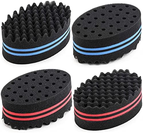 LoveBB 4 Pcs Small Holes Hair Twists Sponge Barber Brush For Dreads ...