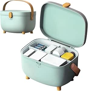 PIKFOS Storage Box, Oval Medicine Box Organizer Storage, Plastic First ...
