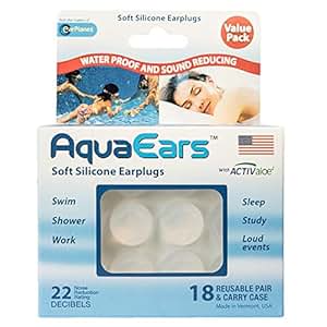 Amazon.com : Aqua Ears Soft Silicone Earplugs 18 Pair : Beauty