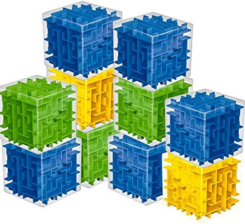 10 Pack Maze Cubes 3x3x3 for Kids Party Favors Game School Supplies ...