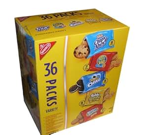Nabisco Variety Pack Cookies and Crackers 1 Ounce Packs (Pack of 36 ...