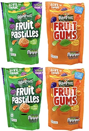 Rowntrees Gummy Candy Variety Pack of 4 – Fruit Pastilles & Fruit Gums ...