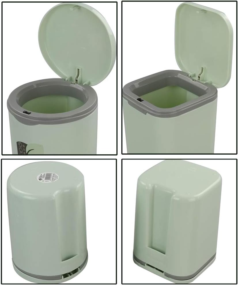 Dynko 2-pack Plastic Desktop Garbage Bin, Mini Trash Can (Green) - BigaMart