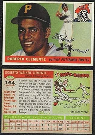 ROBERTO CLEMENTE HOF 1955 Topps Rookie RC #164 Pittsburgh Pirates ...
