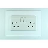 Double Plug Socket Surround Coloured Acrylic Decorative Perspex Finger ...