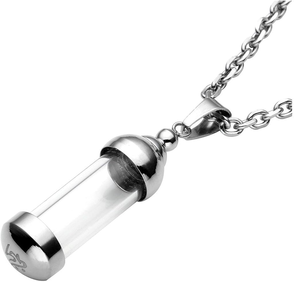 Zysta Stainless Steel Glass Open Container Cylinder Tube Urn Memorial ...