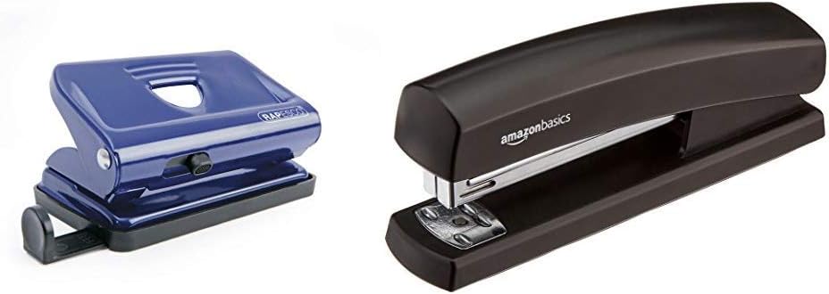 Rapesco Hole Punch – 810, 12 Sheet Capacity (Blue) & AmazonBasics ...