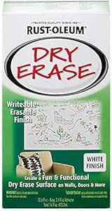 Rust-Oleum 241140 Specialty Dry Erase Brush-On Paint Kit, White - Spray ...