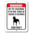 Amazon.com : Funny Warning Beware of Dog Pit Bull Aluminum Sign (9x12 ...