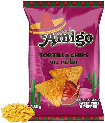 Amigo Chilli Flavor Tortilla Chips, 180 G, Red price in UAE | Amazon ...