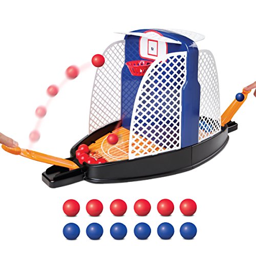 SHARPER IMAGE Shootout Hoops Toy Basketball Set, Portable & Travel ...
