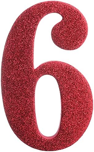 Glittery Eva Foam Large Number 6 Shape - Red price in Egypt | Amazon ...