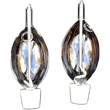 Amazon.com: 2 Handblown Glass Flame Candle Holders Inserts Oil Lamp ...