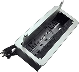 Amazon.com: Tabletop Multimedia Connectivity Box with 4 Power Socket +2 ...