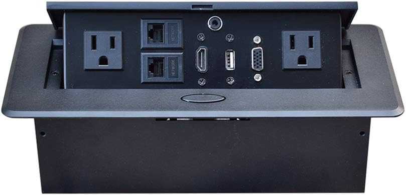 Table Pop up Power Date Center Connection Box with Outlet Network HDMI ...