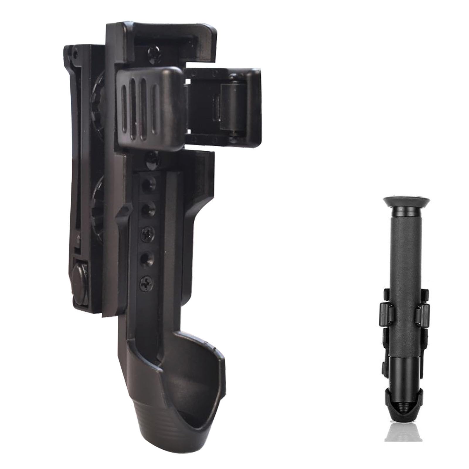 Tactical Flashlight/Baton Holster, Rotatable Duty Belt Flashlight ...
