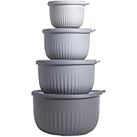 Amazon.com: COOK WITH COLOR Mixing Bowls with TPR Lids - 12 Piece ...