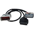 Amazon.com: 14pin RP1226 Male to 14pin RP-1226 Female to OBD2 Female ...